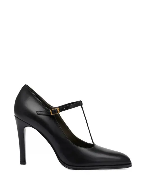 POTAMY T-strap Leather Pumps