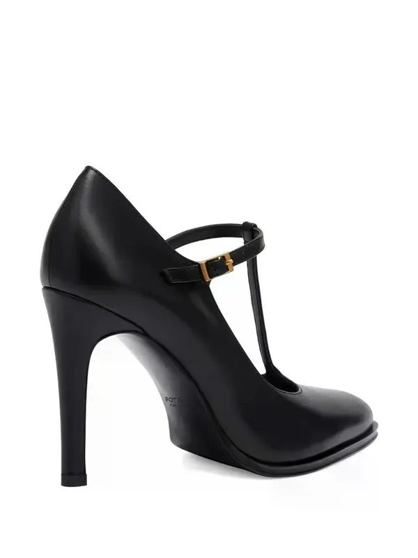 POTAMY T-strap Leather Pumps