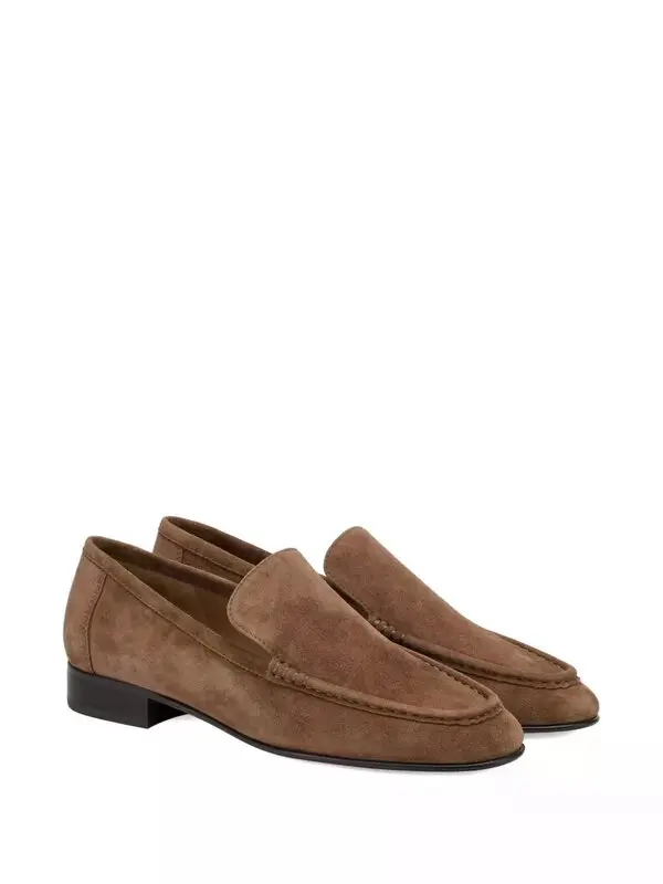POTAMY Suede Stitching Loafers
