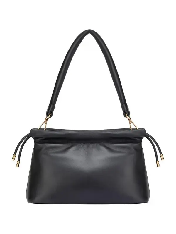 POTAMY Drawstring Leather Shoulder Bag