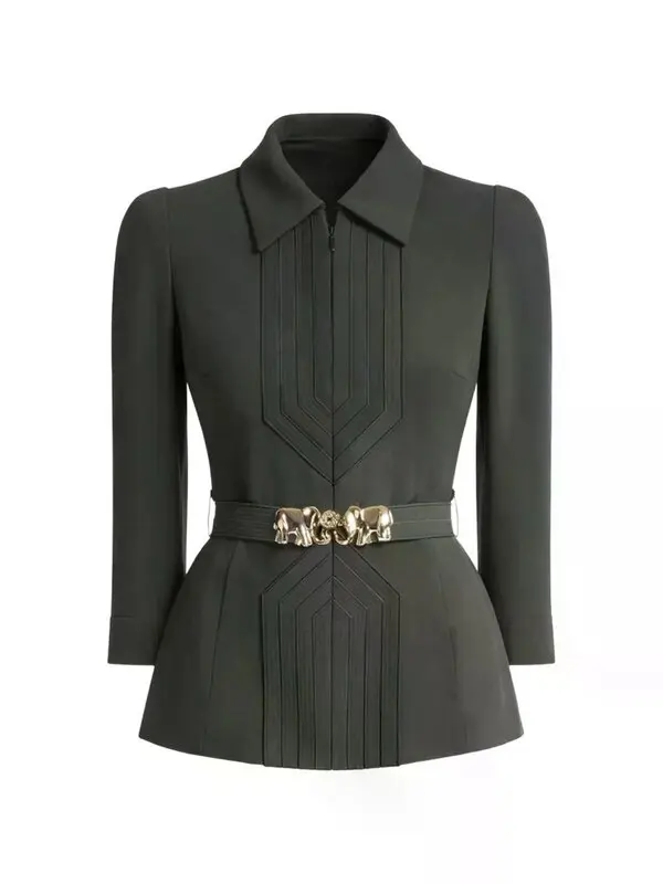 Elie Saab Elephant-buckle Jacket - Green