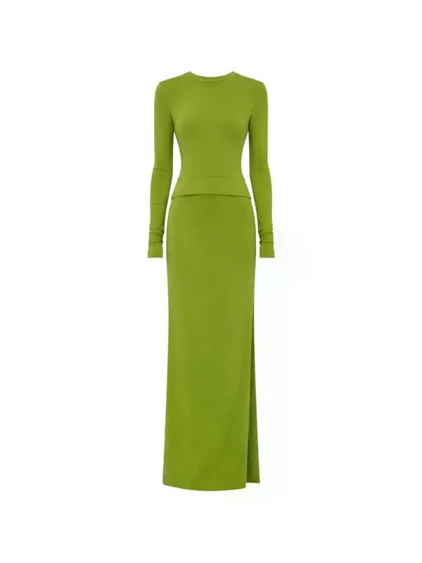 Nanushka Shada Long-sleeved Maxi Dress - Green