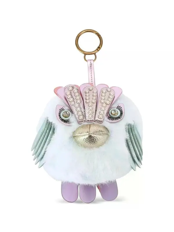 Kurt Geiger Pompom Eagle Charm Keyring - Blue