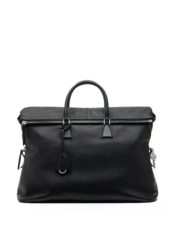 MAISON MARGIELA Xl 5ac Zip Leather Tote Bag - Black