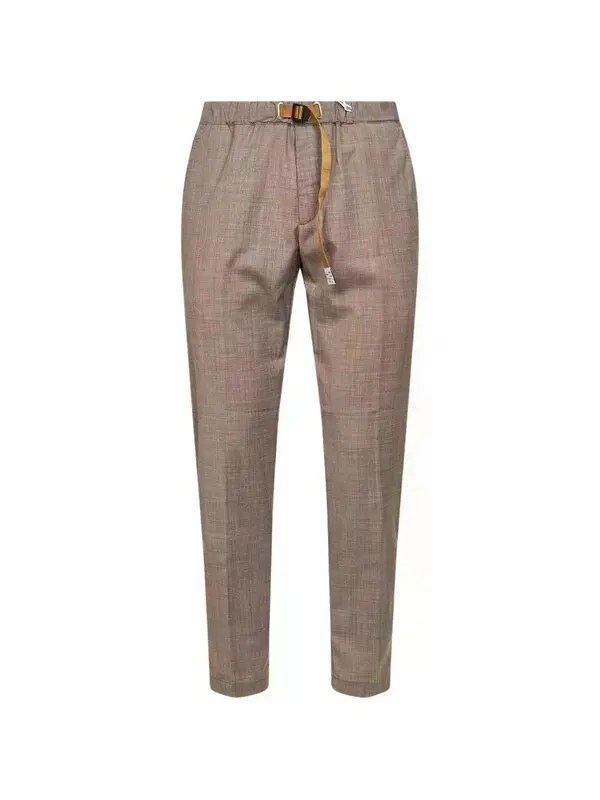 WHITE SAND Belted Trousers