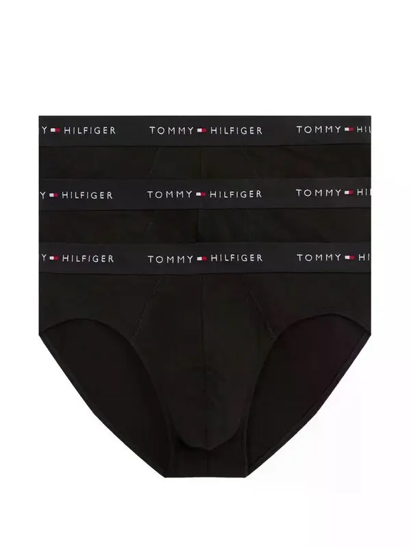 Tommy Hilfiger Logo-waistband Briefs - Black