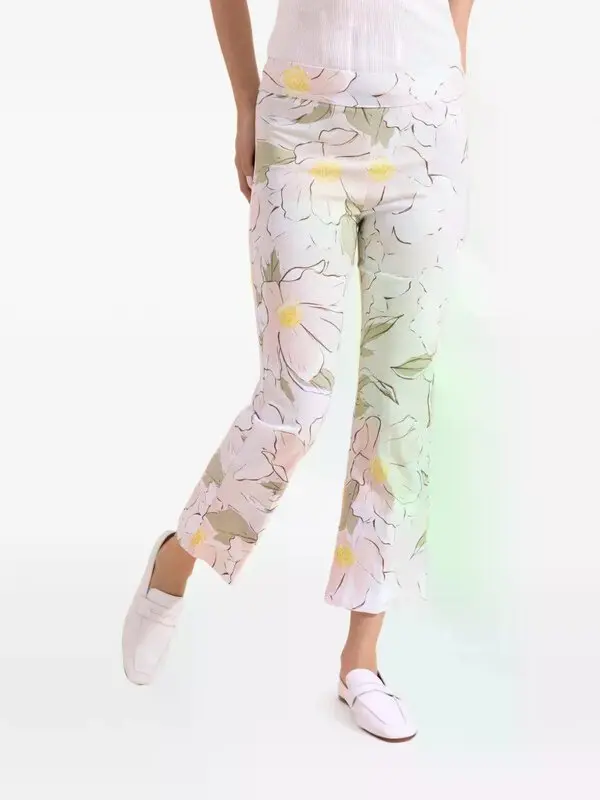 Avenue Montaigne Leo Floral Flared-leg Trousers