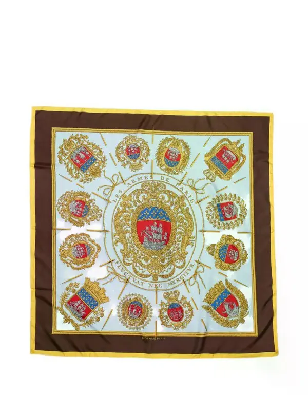 Hermès Les Armes De Paris Print Scarf