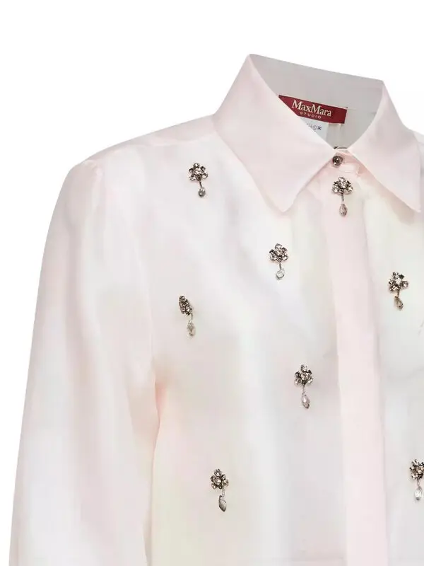 Max Mara Crystal-embellished Button Shirt