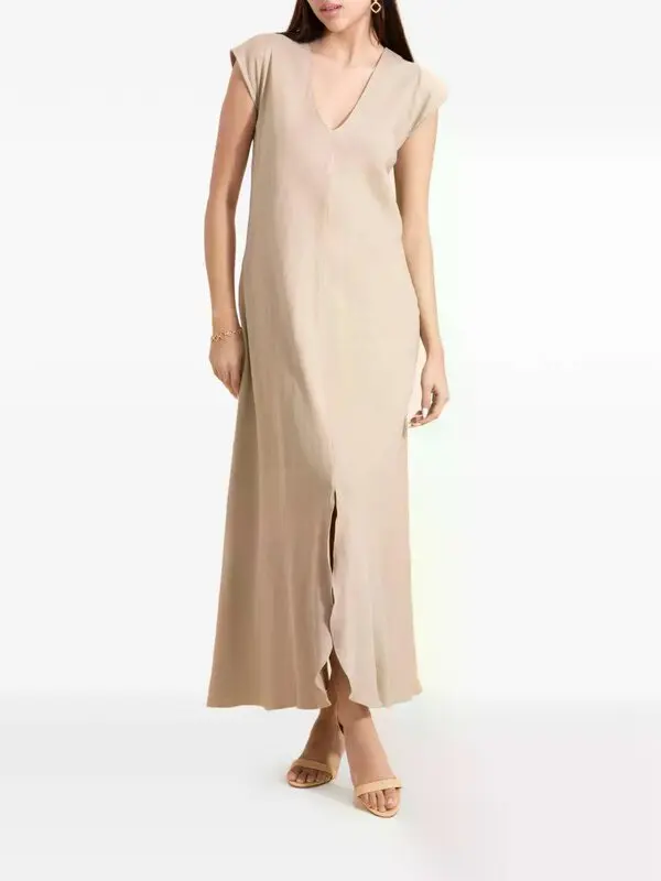 PETER COHEN Doves V-neck Maxi Dress