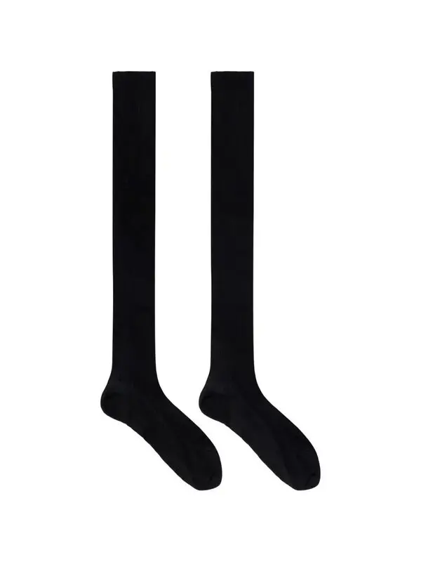 Red Valentino Ribbed Socks - Black