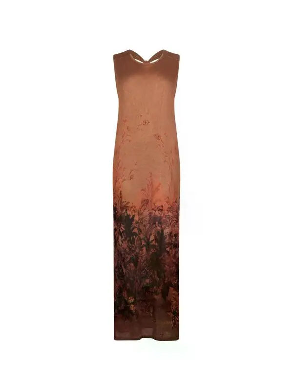 Liu Jo Printed Side-slit Dress