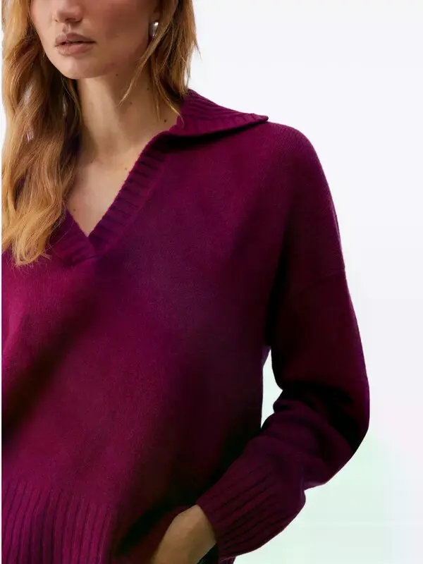 Liu Jo V-neck Collared Jumper