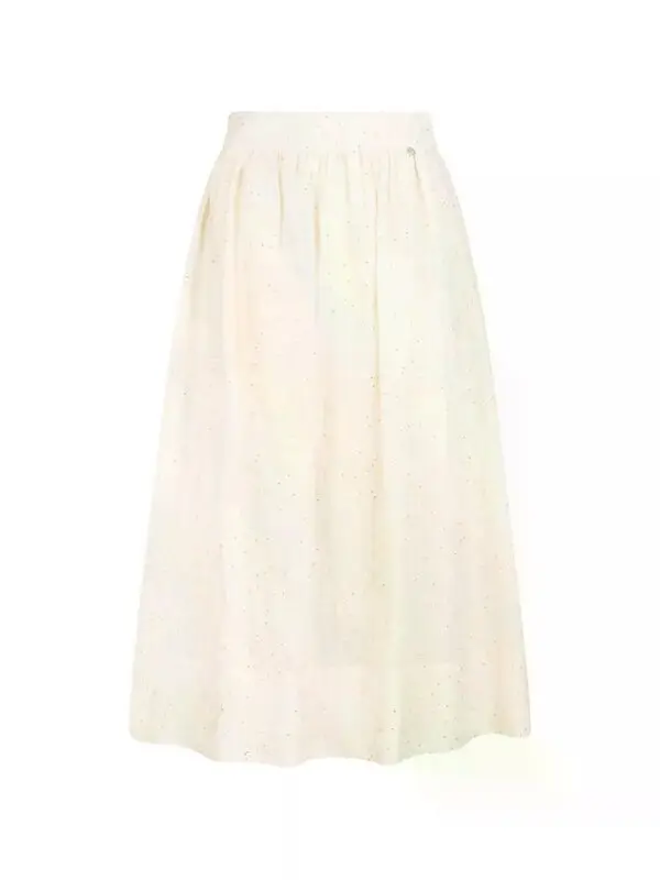Liu Jo Embroidered Muslin Skirt - Neutrals