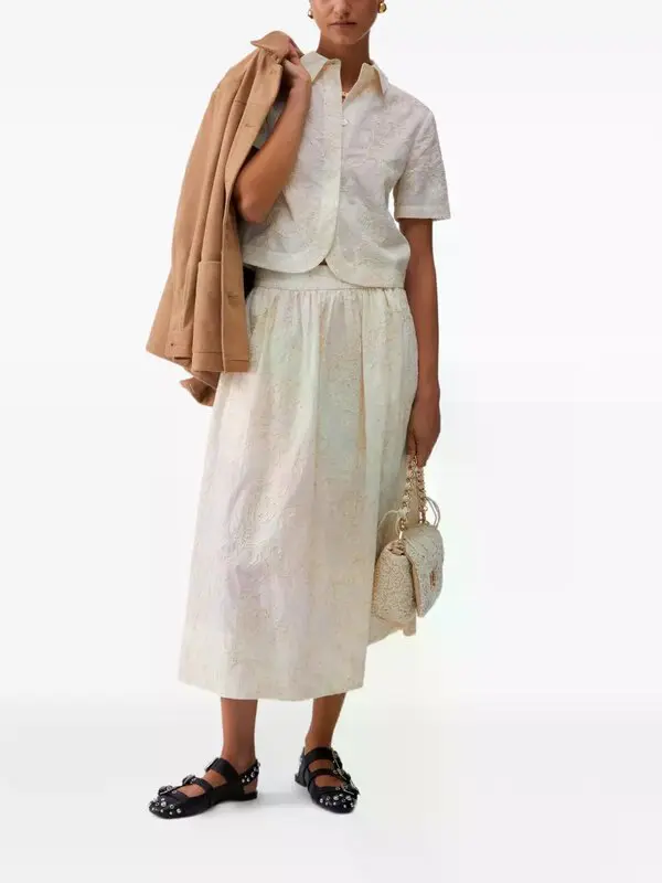 Liu Jo Embroidered Muslin Skirt - Neutrals