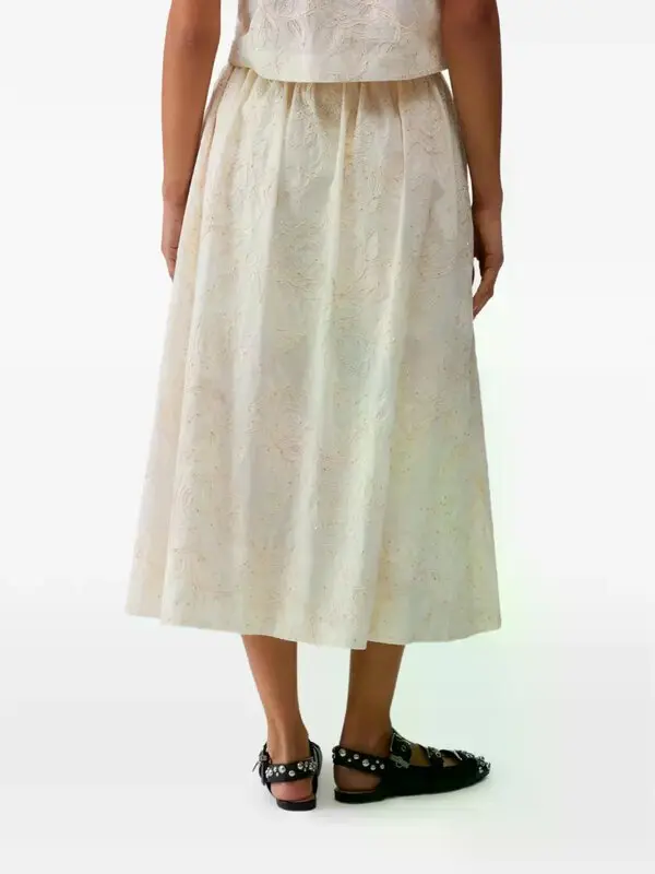 Liu Jo Embroidered Muslin Skirt - Neutrals