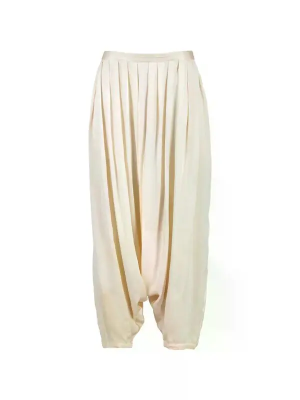 LUCIANO SOPRANI VINTAGE Pleated Silk Trousers