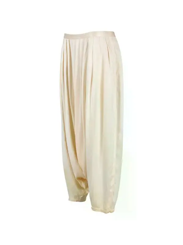 LUCIANO SOPRANI VINTAGE Pleated Silk Trousers