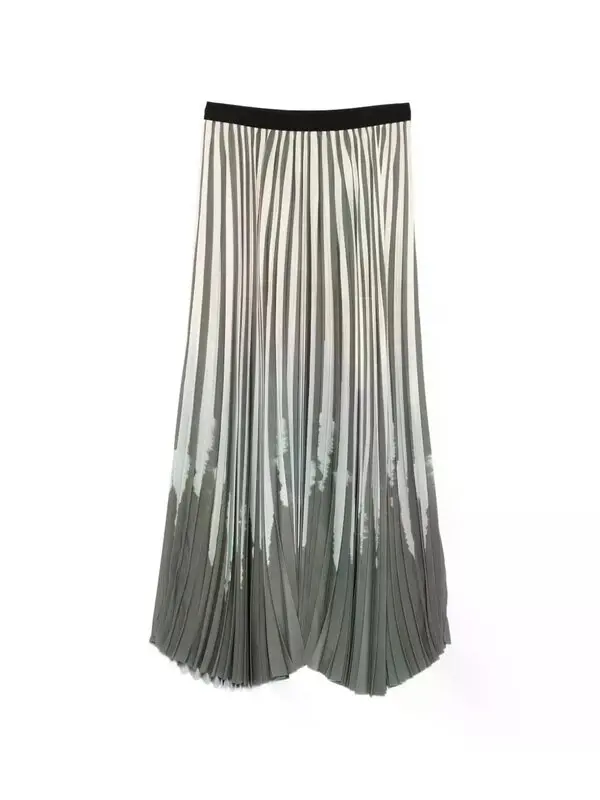 ROSSO 35 Striped Pleated Skirt - Neutrals
