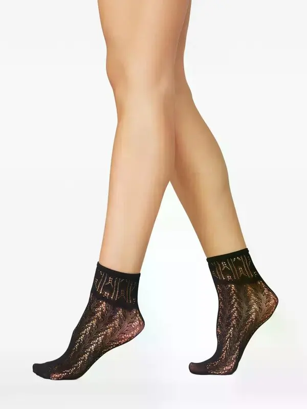 Swedish Stockings Erica Crochet Socks - Black