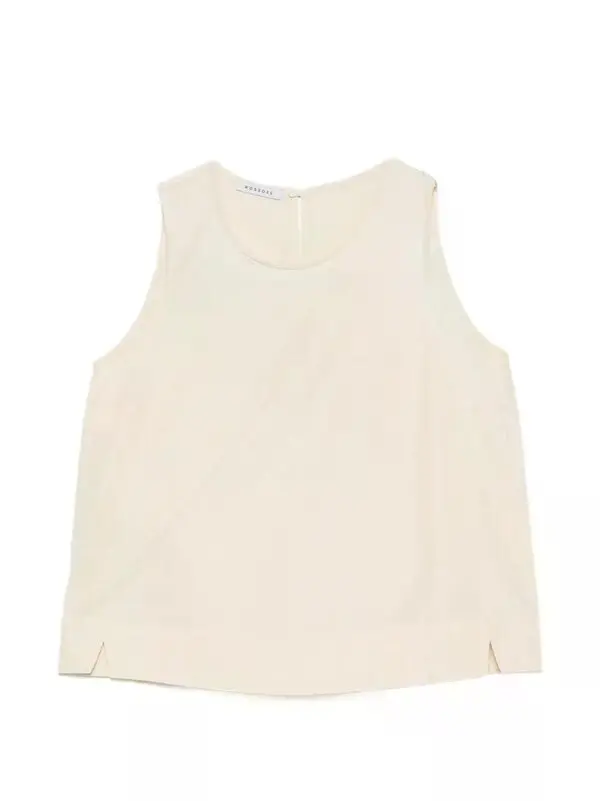 ROSSO 35 Split Hem Top - Neutrals