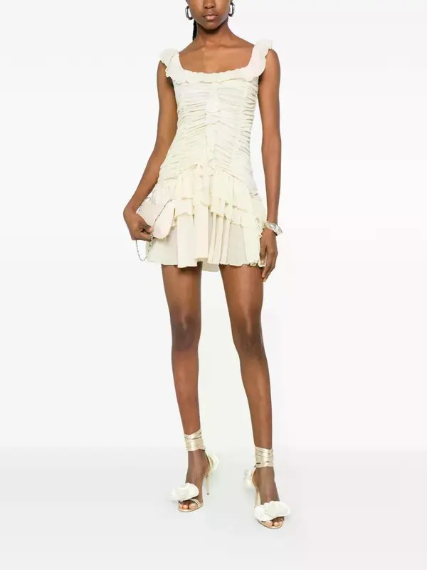 SIEDRES Gemma Ruffled Mini Dress - Neutrals