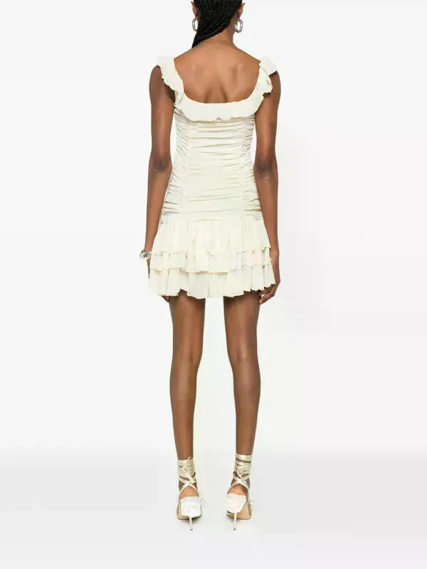 SIEDRES Gemma Ruffled Mini Dress - Neutrals