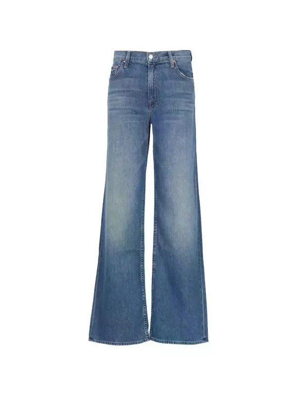 MOTHER Roller Fray Zip Jeans - Blue