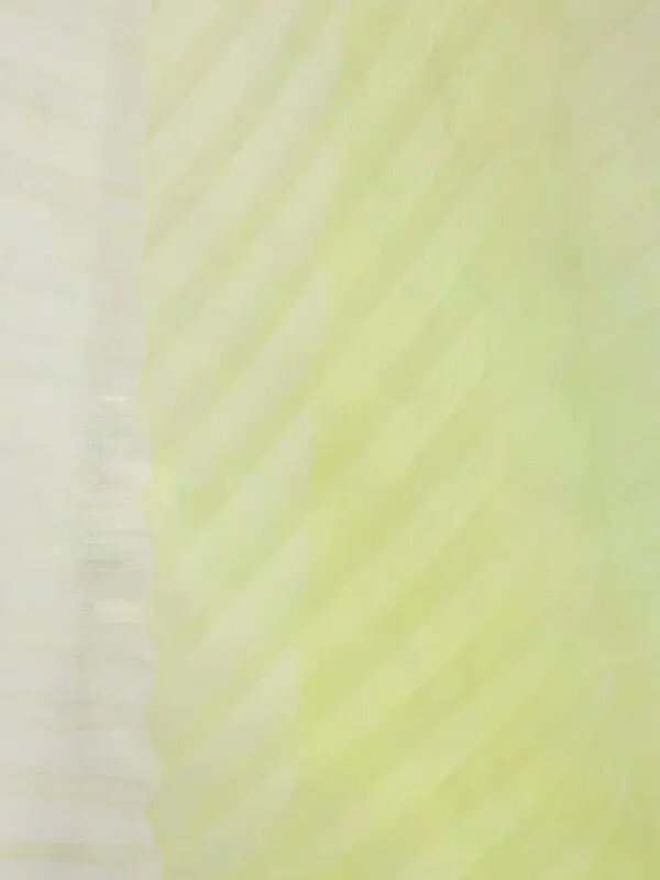 Issey Miyake Feather Ramie Pleats Stole Scarf - Green