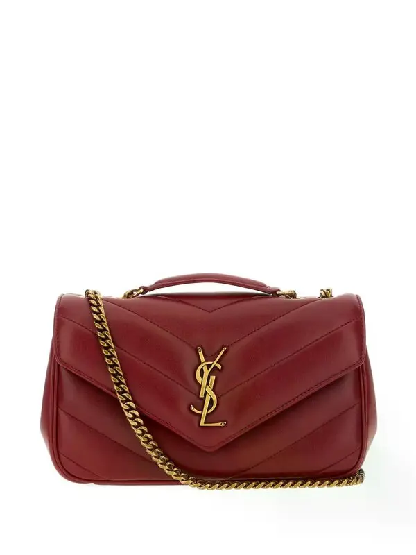 Saint Laurent Small Loulou Leathershoulder Bag - Red
