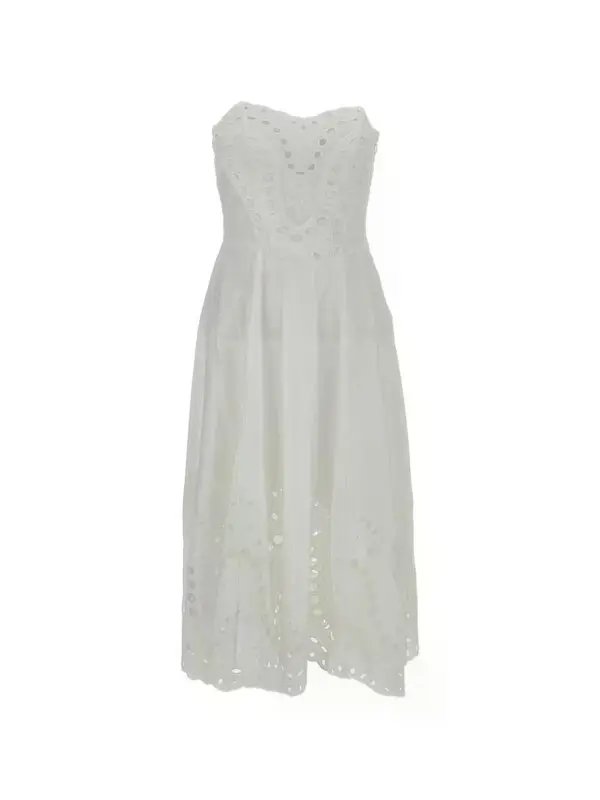 Charo Ruiz Ibiza Marlin Strapless Midi Dress - White
