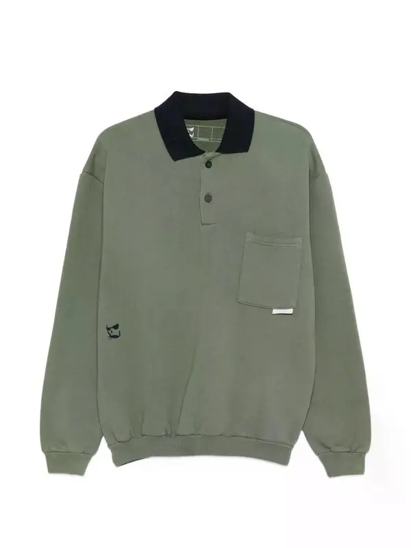 GR10K Chest-pocket Buttoned Polo Top - Green
