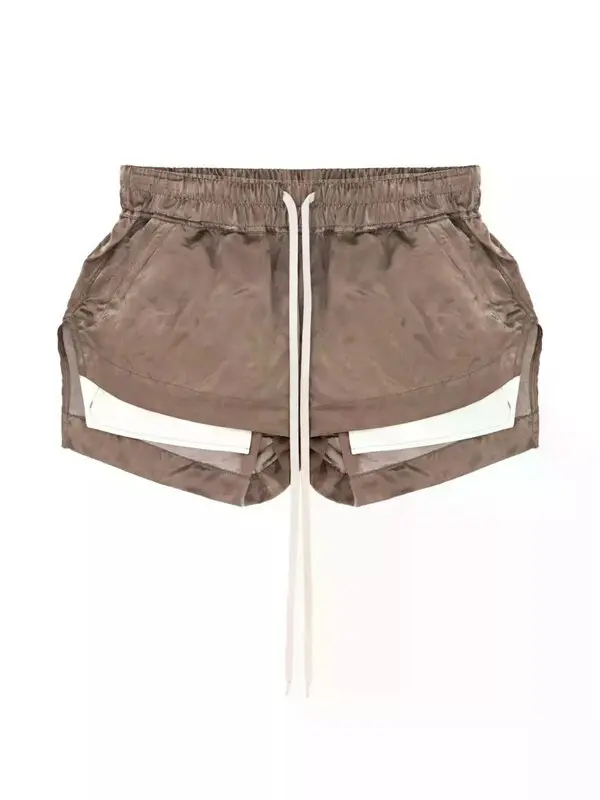 Rick Owens Elastic-waistband Shorts - Brown