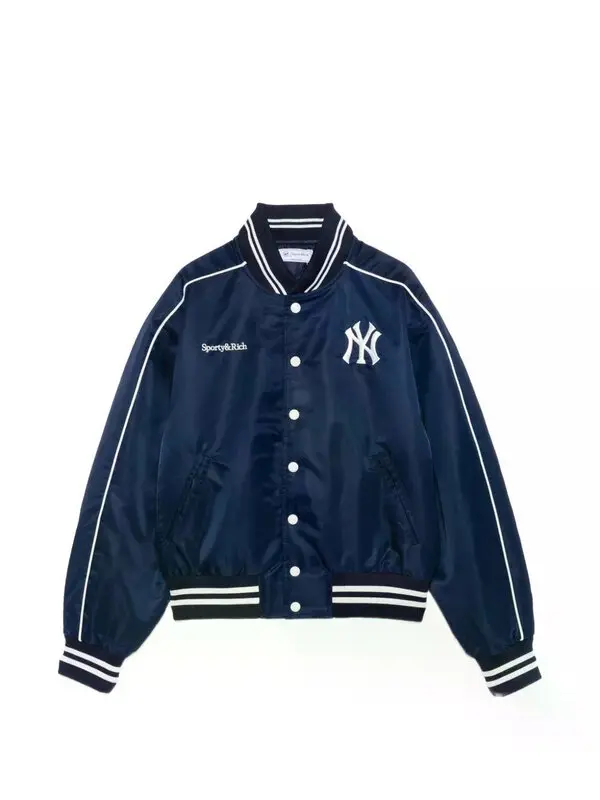 Sporty & Rich Logo-embroidered Bomber Jacket