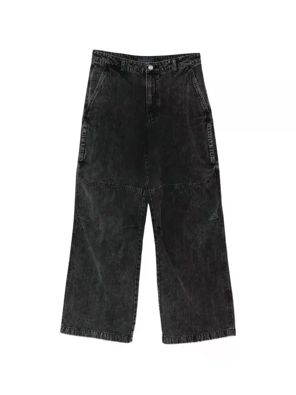 JUUN.J Washed Denim Panelled Jeans