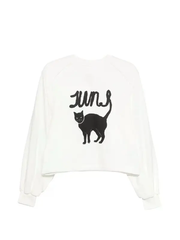JUUN.J Cat-print Sweatshirt - White