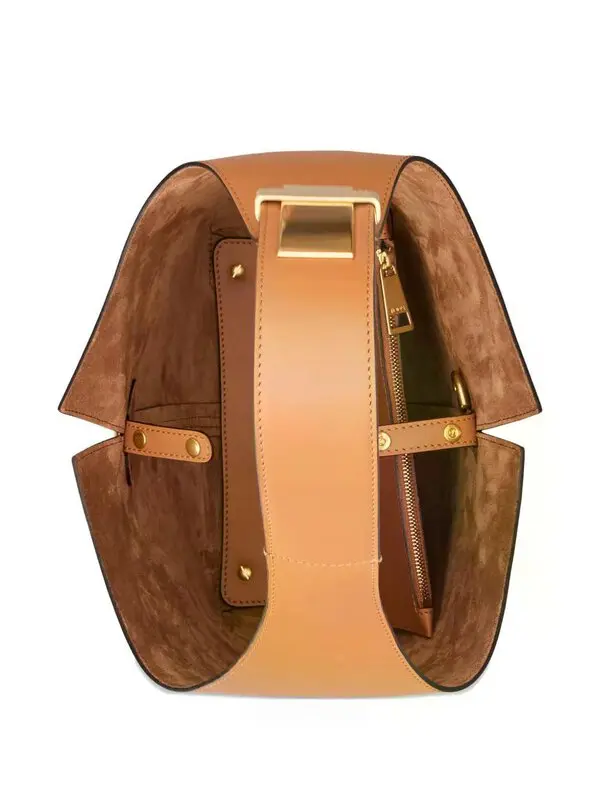 TOD'S Small Folio Leather Shoulder Bag - Brown