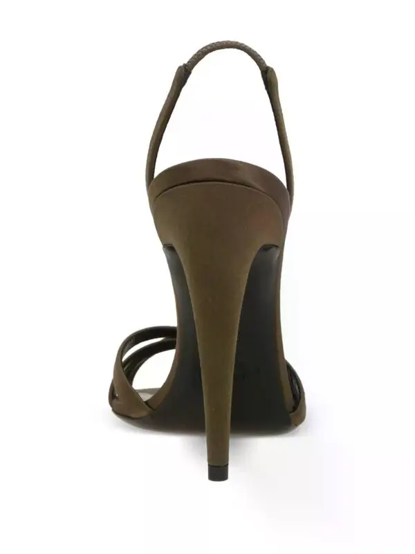 Saint Laurent Criss-cross Strap Sandals - Brown