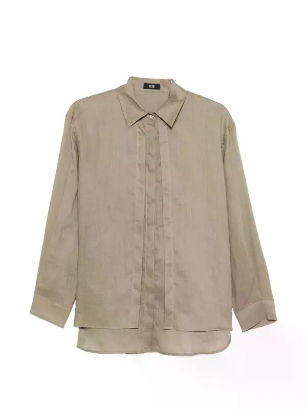 ELEH Pleated Layer Shirt - Brown