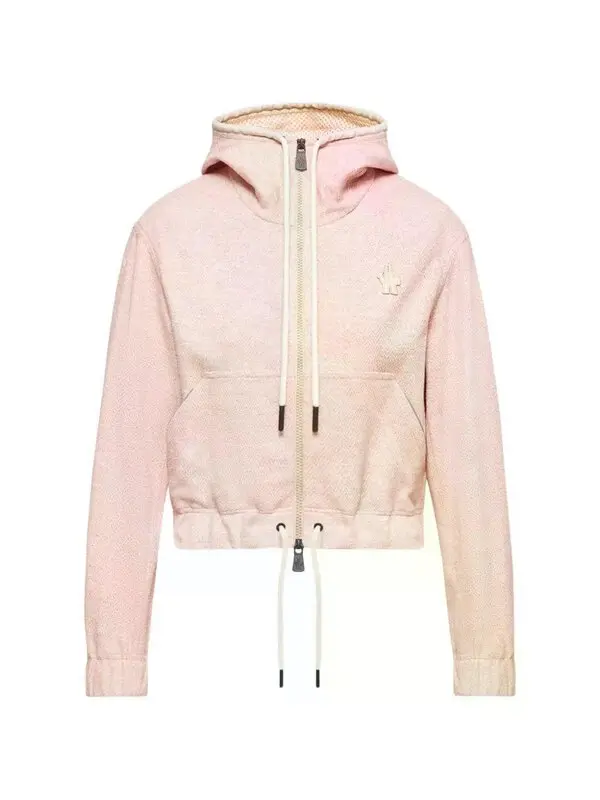 Moncler Logo-patch Hoodie - Pink