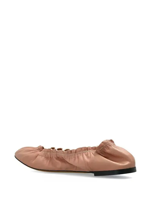 ODISSI Leather Ballet Flats - Pink