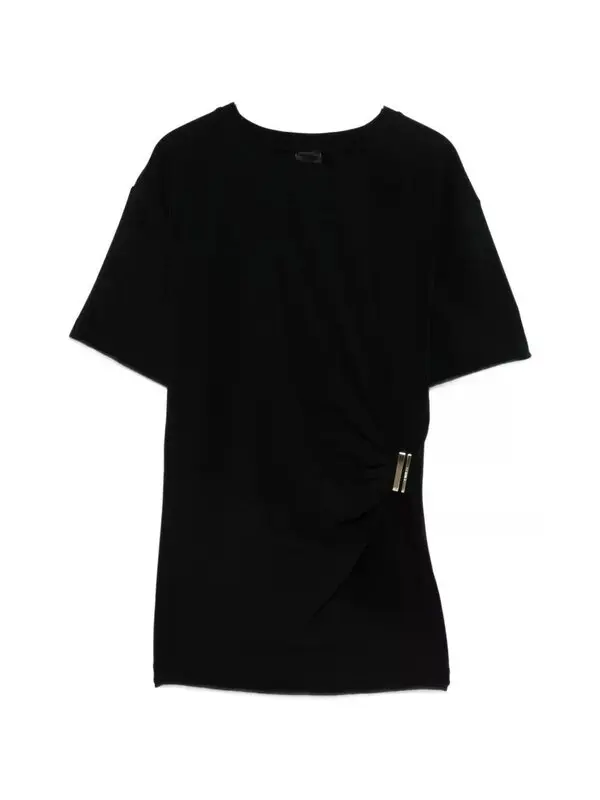 Pinko Buckle Draped T-shirt - Black