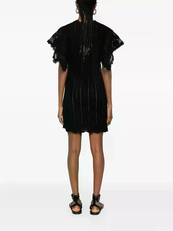TWINSET Floral-appliqué Lace Dress - Black