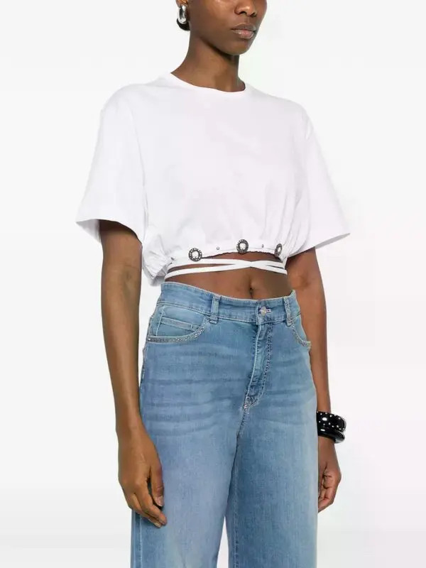Pinko Eyelet Drawstring T-shirt