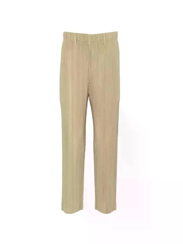 Issey Miyake Pleated Tapered Trousers - Green