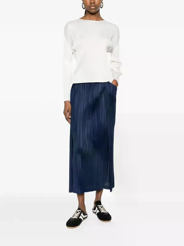 Issey Miyake Pleated Top - White