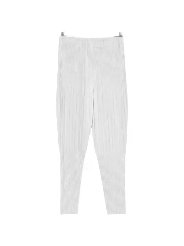 Issey Miyake Pleated Tapered Trousers - Blue