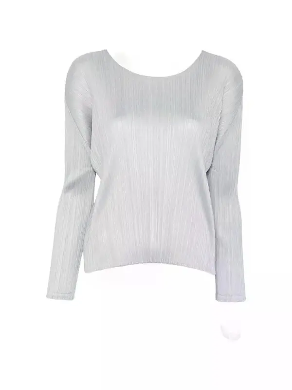 Issey Miyake Pleated Top - Grey