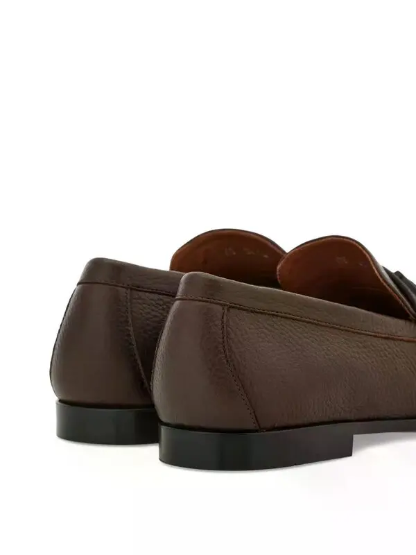 FERRAGAMO Loafers With Gancini Buckle - Brown