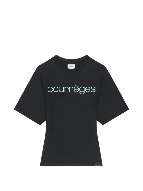 COURREGES Logo-print T-shirt - Black